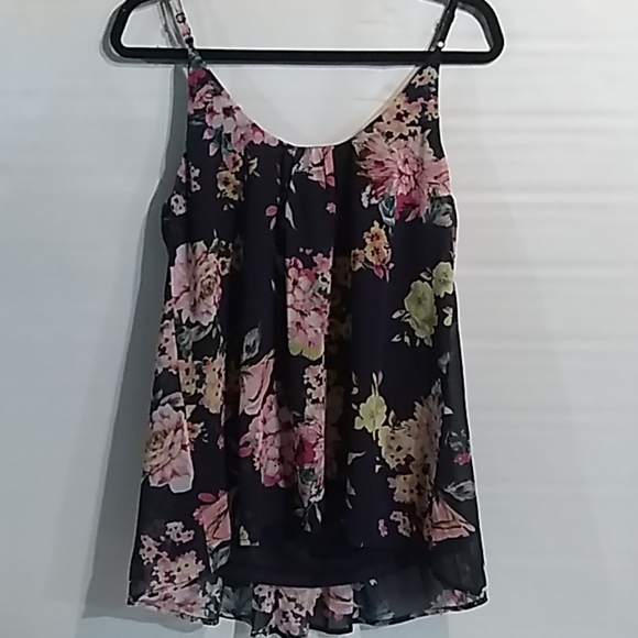 Doe & Rae | Tops | Doe Rae Sheer Lined Tank Blouse | Poshmark